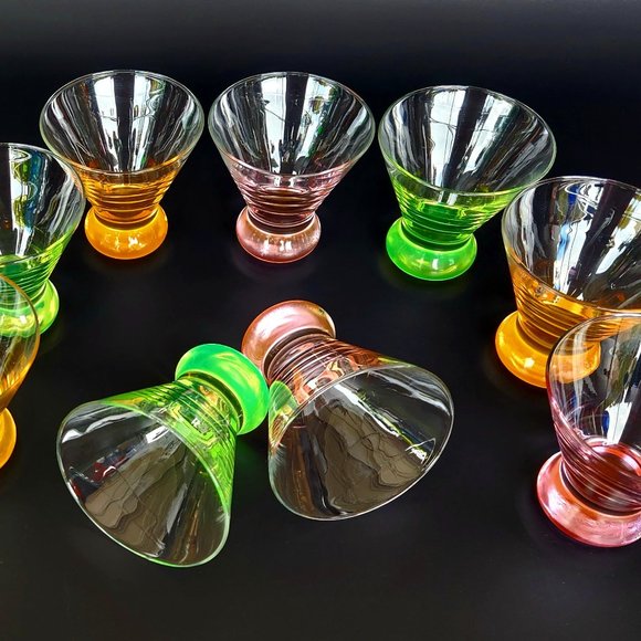 Dining | Vintage Dizzy By Crate Barrel Conical Martini Cocktail Glasses ...